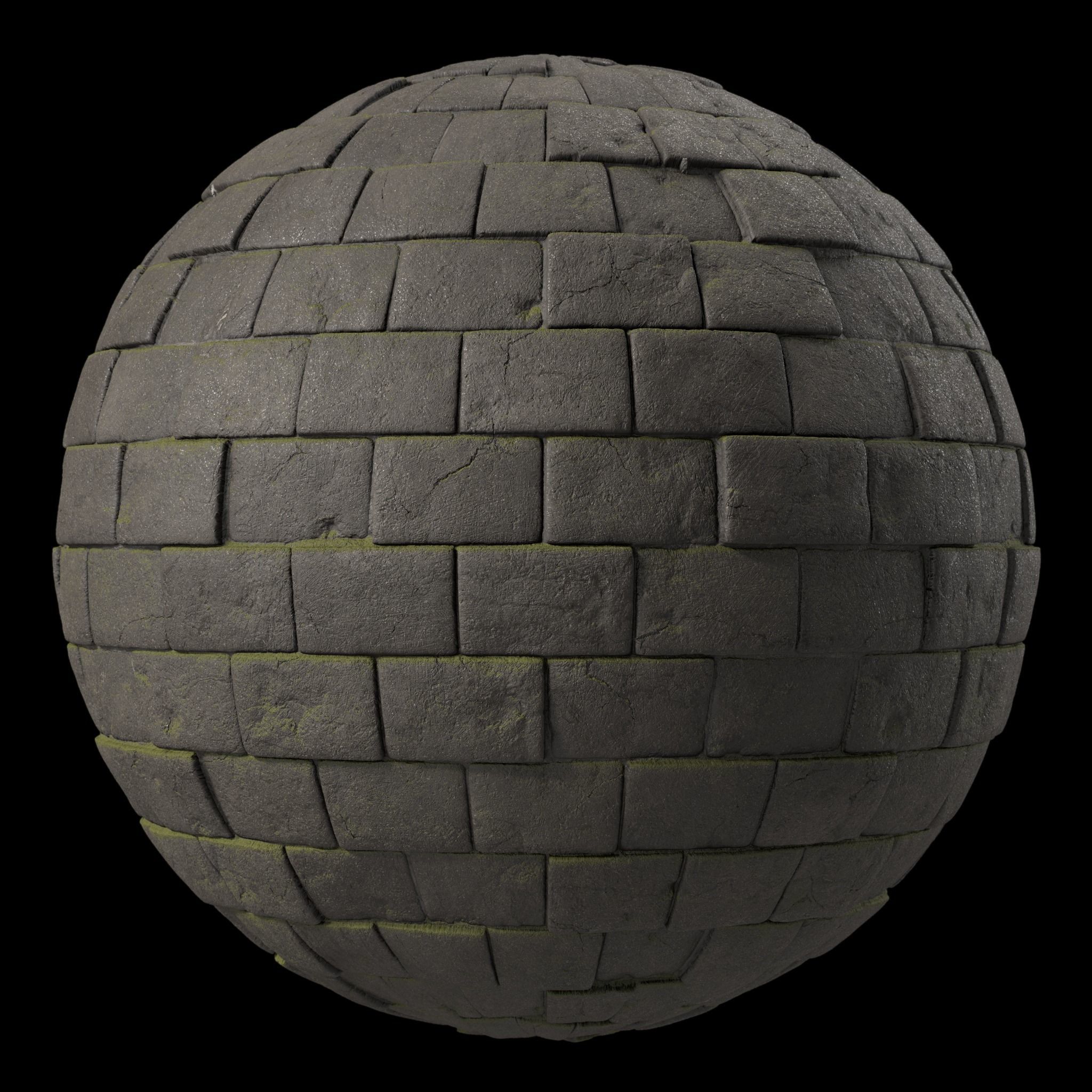 Texture Stone Wall Materials 54- Stone By Moss Sbsar Pbr 4k Seamless VR ...