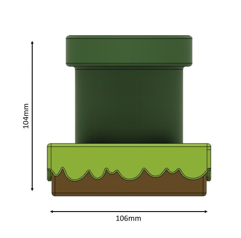 Tube on Grass Mario free 3D model 3D printable | CGTrader