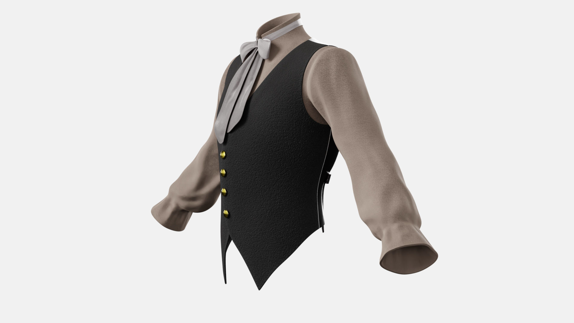 3D model Male Vests with Shirt VR / AR / low-poly | CGTrader