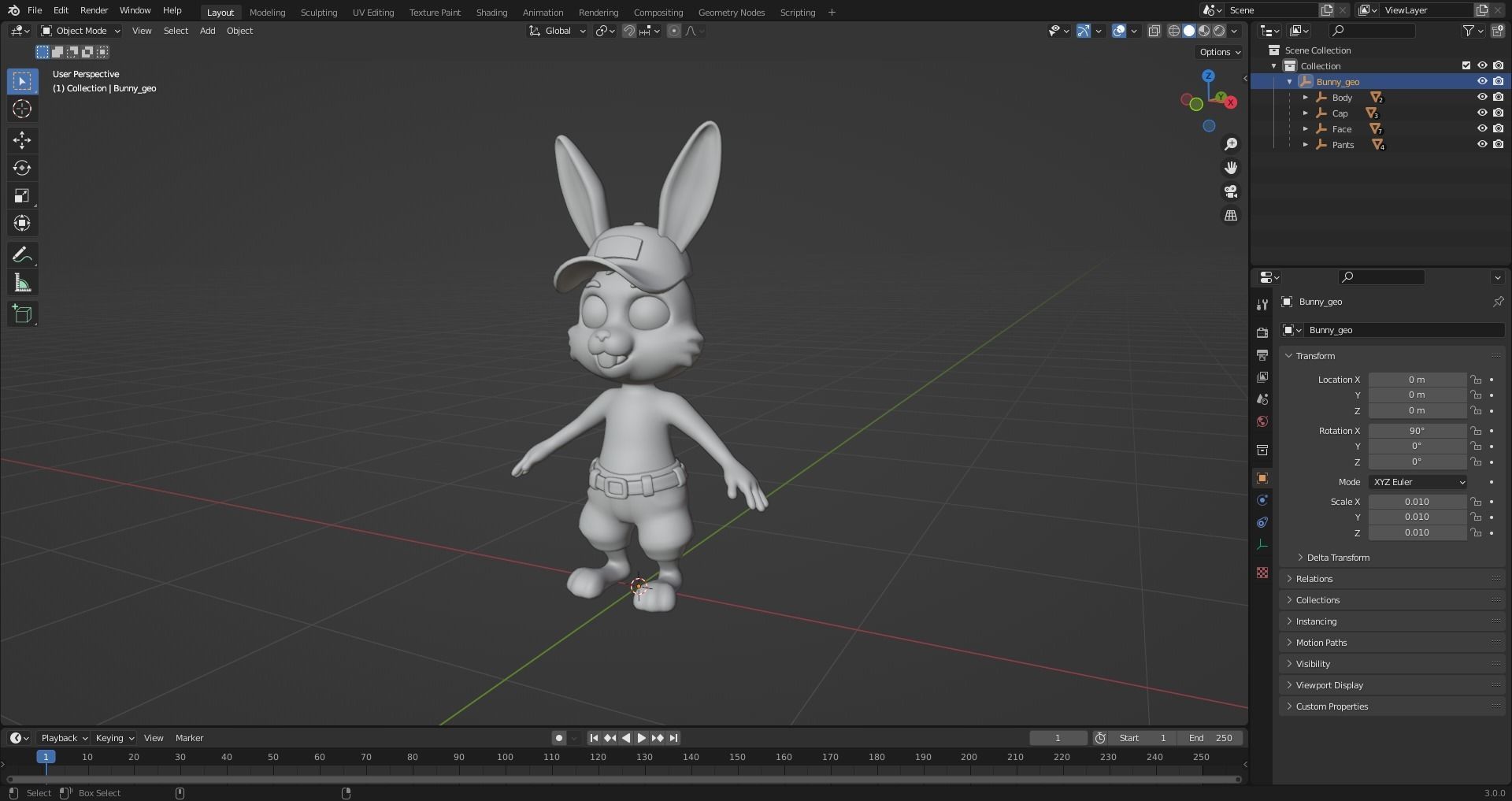 3D model Bunny Modular Rigged Animated VR / AR / low-poly | CGTrader