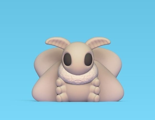 Sitting Moth 3D model 3D printable | CGTrader
