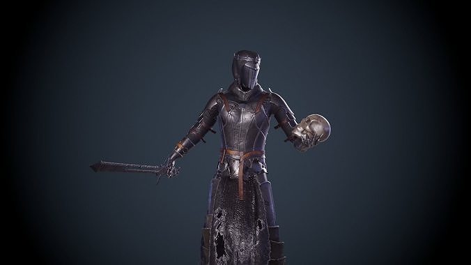 3D model Medieval death knight VR / AR / low-poly | CGTrader