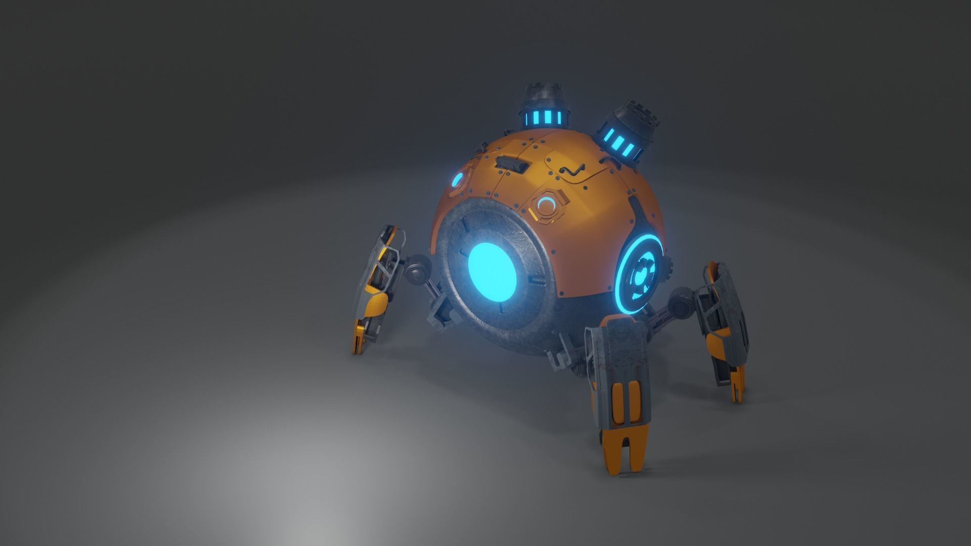 Sci Fi Ball robot model compact robot robot 3d model 3D model | CGTrader