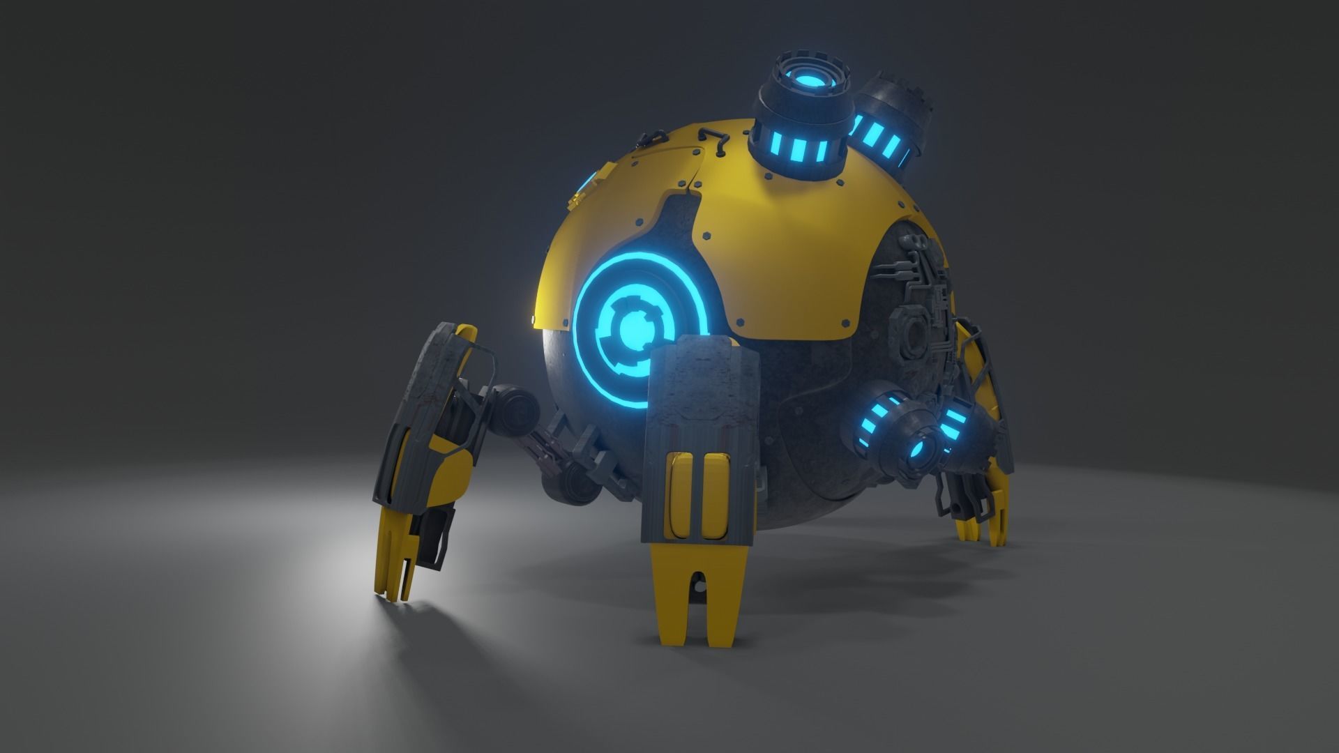 Sci Fi Ball robot model compact robot robot 3d model 3D model | CGTrader