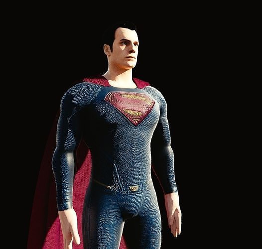 Superman 3D model figure 3D model rigged | CGTrader