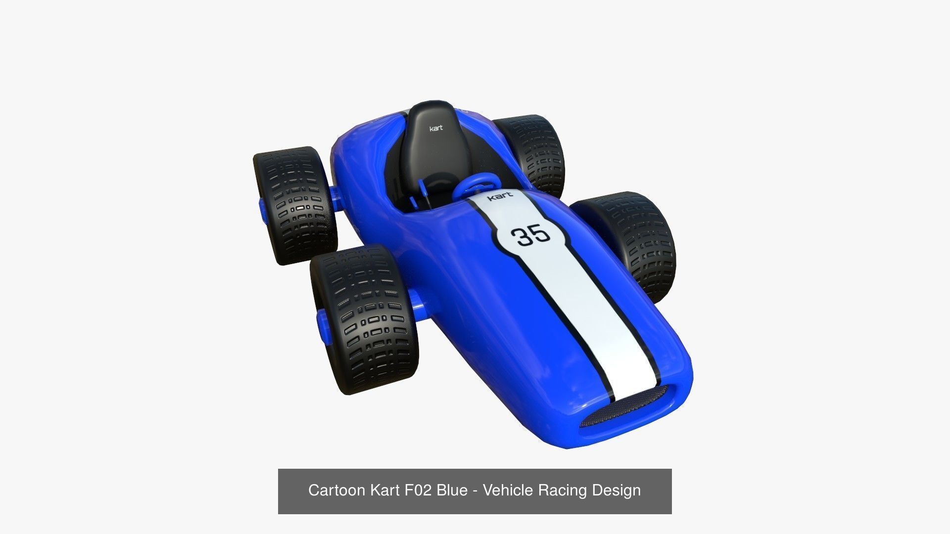 10 Cartoon Karts Blue Collection - Vehicle Racing Design | CGTrader