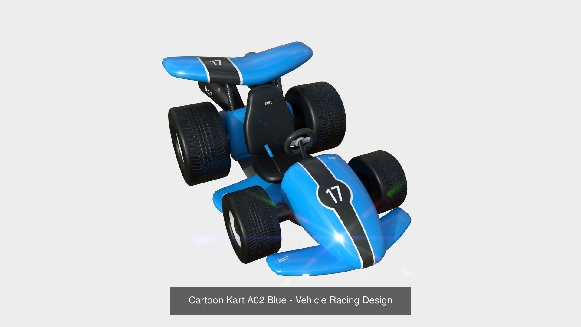 10 Cartoon Karts Blue Collection - Vehicle Racing Design | CGTrader