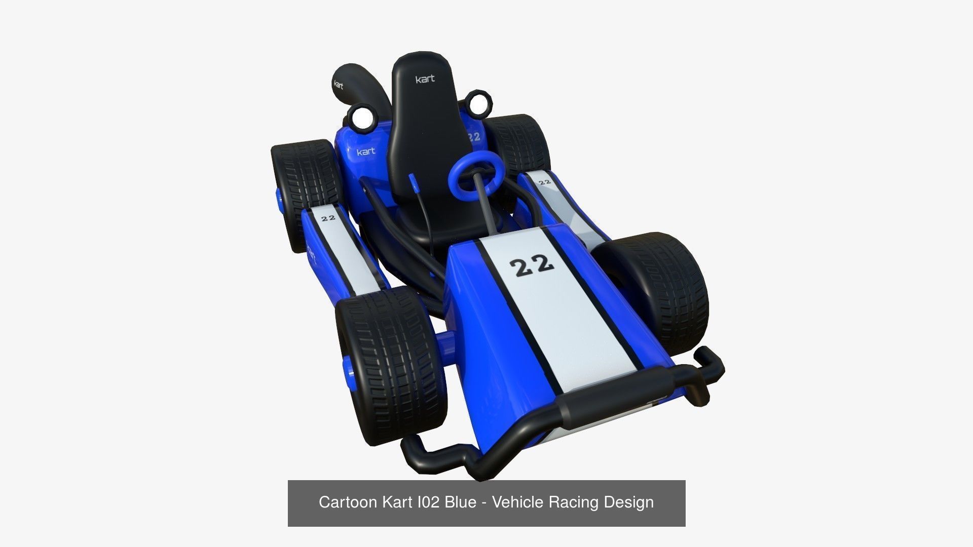 10 Cartoon Karts Blue Collection - Vehicle Racing Design | CGTrader