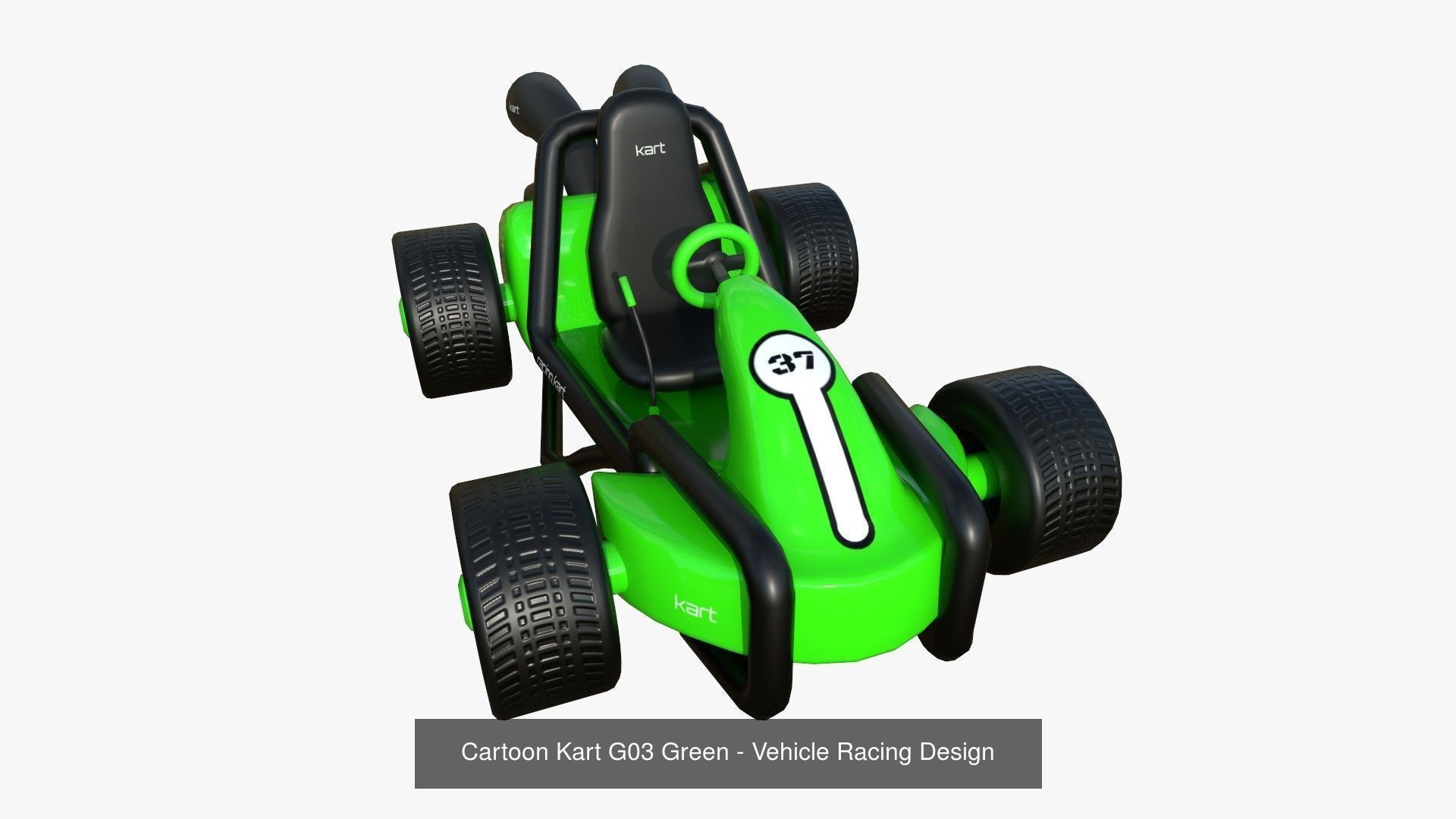 10 Cartoon Karts Green Collection - Vehicle Racing Design VR / AR / low ...