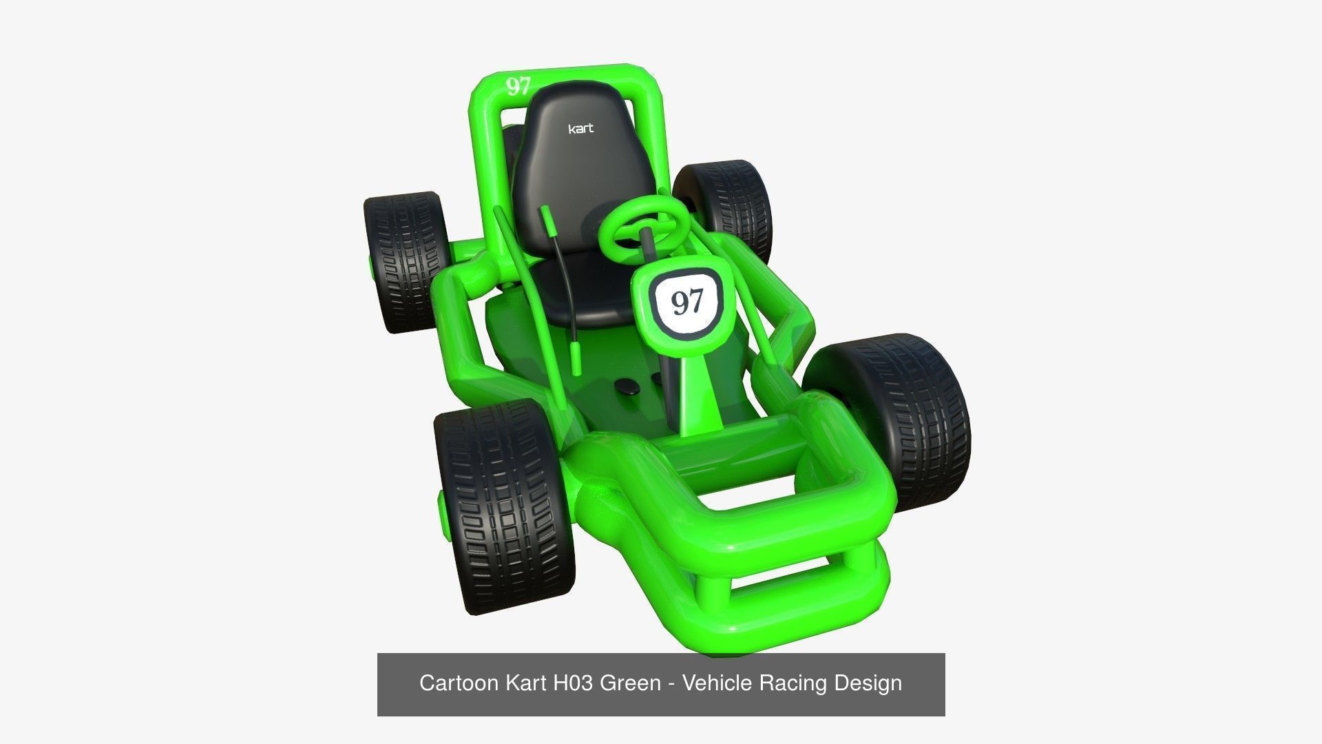 10 Cartoon Karts Green Collection - Vehicle Racing Design | CGTrader