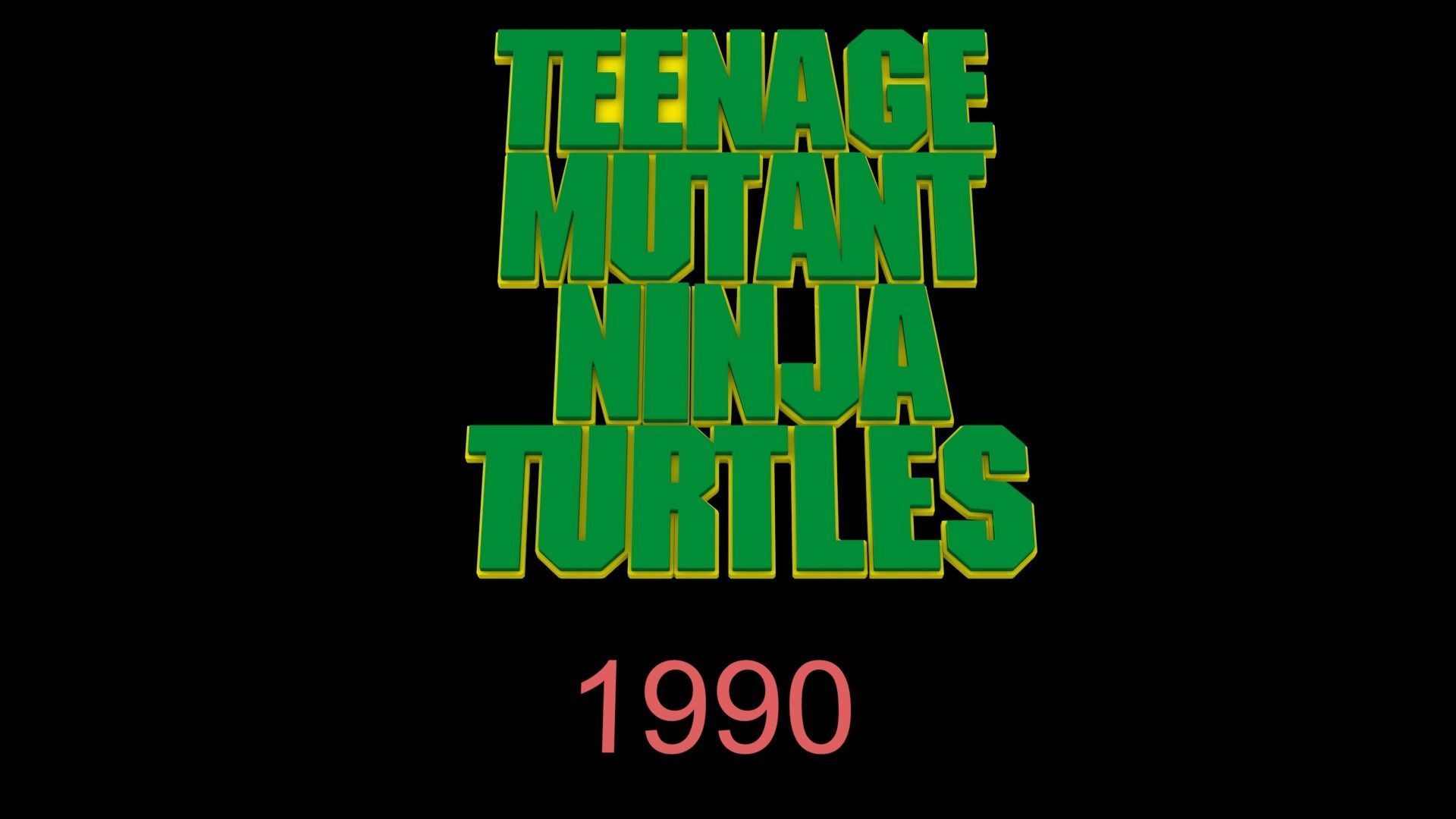 3D model TMNT all logos 1984 to 2023 Renderable and Printable models VR ...