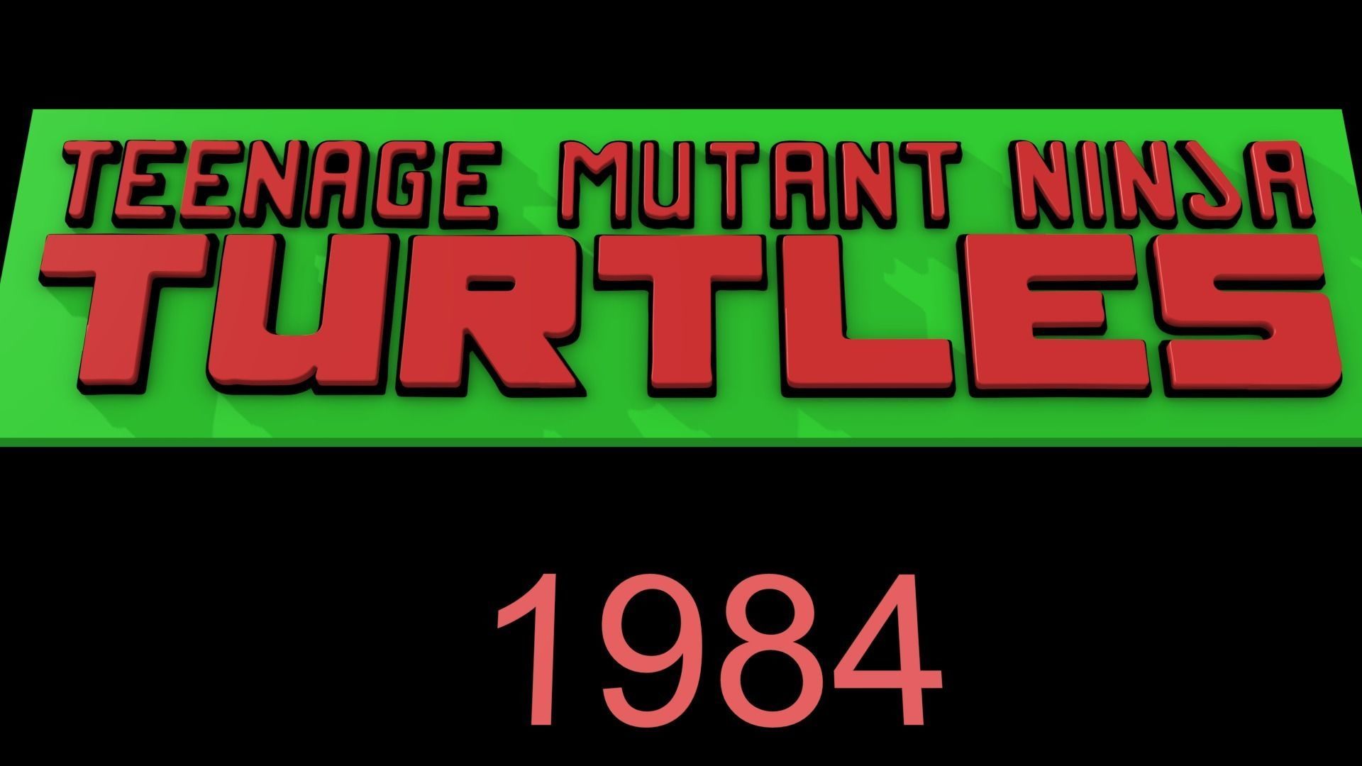 3D model TMNT all logos 1984 to 2023 Renderable and Printable models VR ...