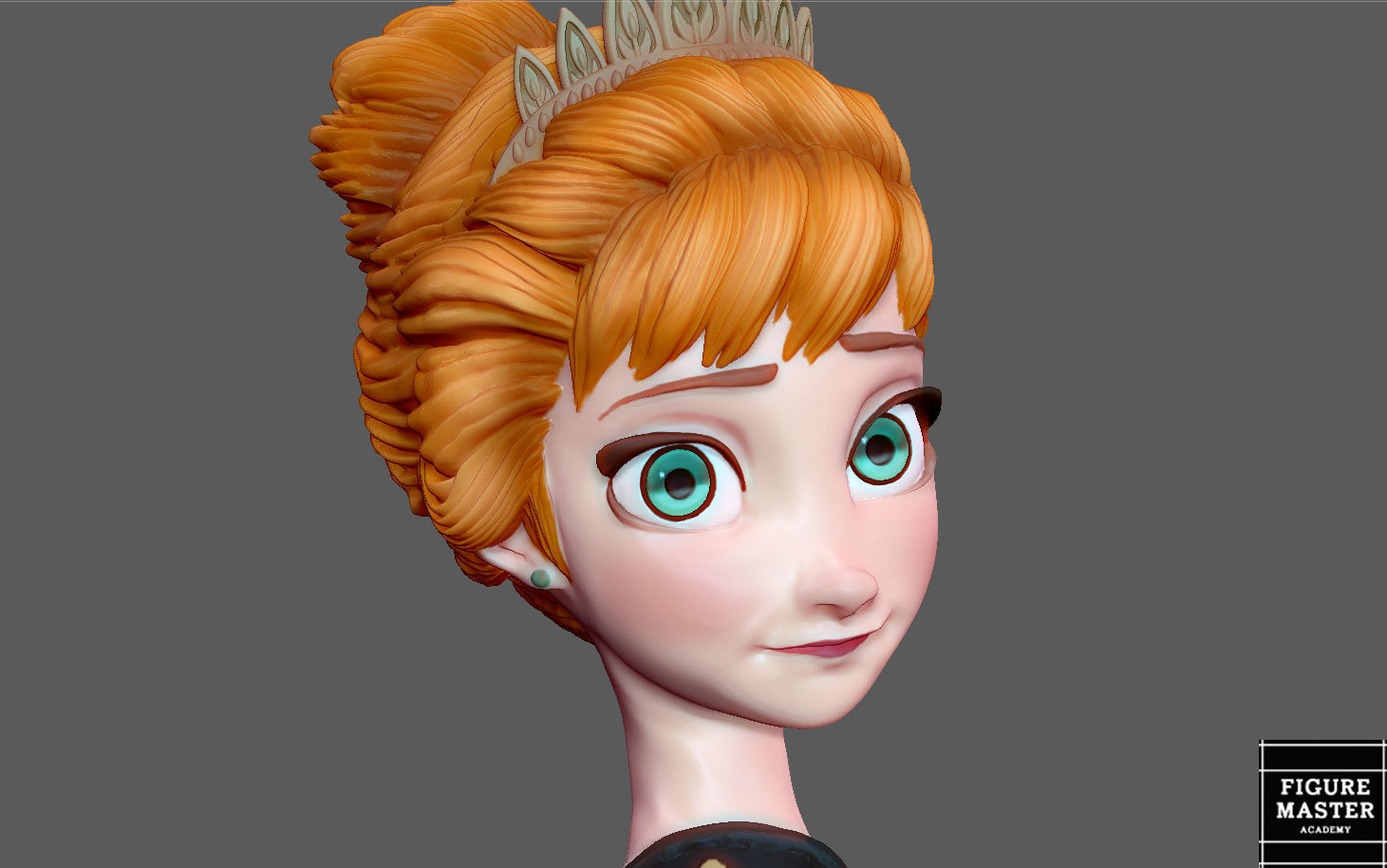 ANNA QUEEN MODEL REFINED DISNEY FROZEN2 ANIME CHARACTER 3D model 3D ...