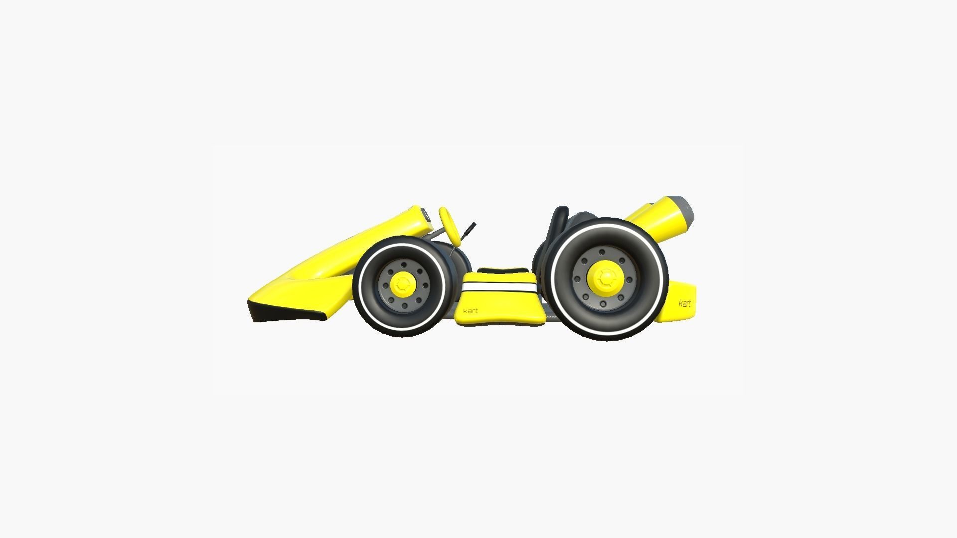 10 Cartoon Karts Yellow Collection - Vehicle Racing Design | CGTrader