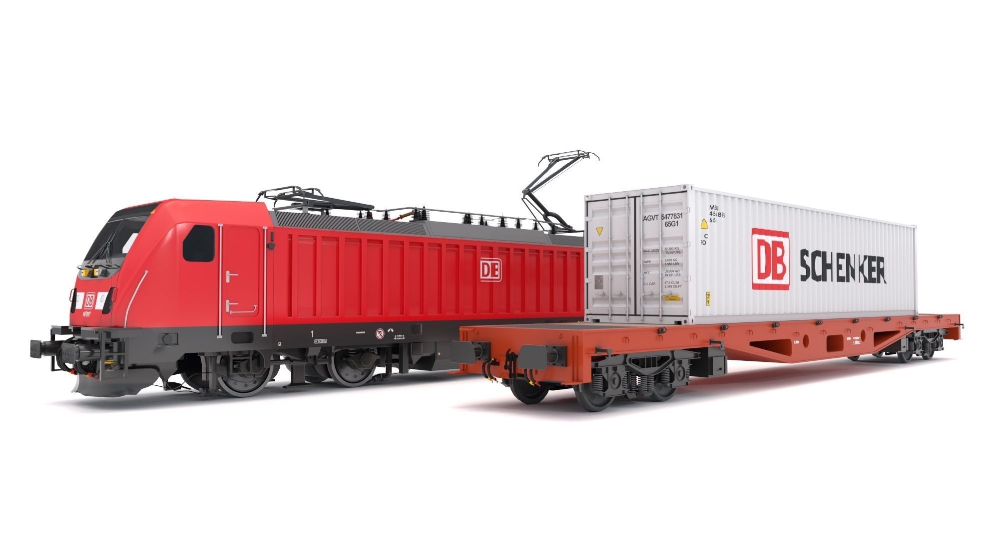 Bombardier TRAXX AC3 DB Cargo 3D model | CGTrader