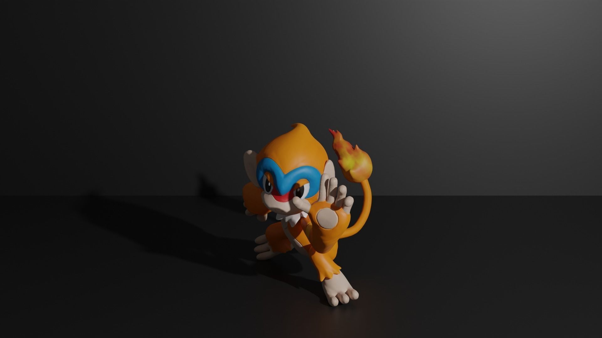 Chimchar Monferno and Infernape 3D print model 3D model 3D printable ...