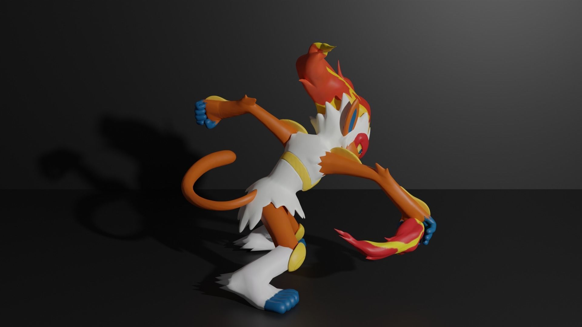 Chimchar Monferno and Infernape 3D print model 3D model 3D printable ...