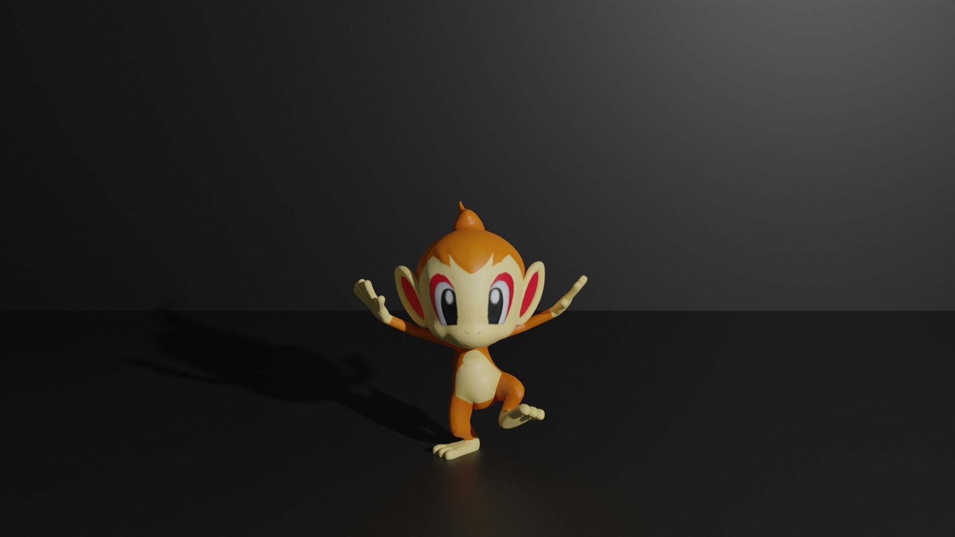 Chimchar Monferno and Infernape 3D print model 3D model 3D printable ...