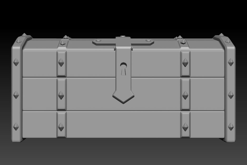 3D model 3D LOW POLY STYLIZED CRUSADER CHEST MODELLING VR / AR / low ...