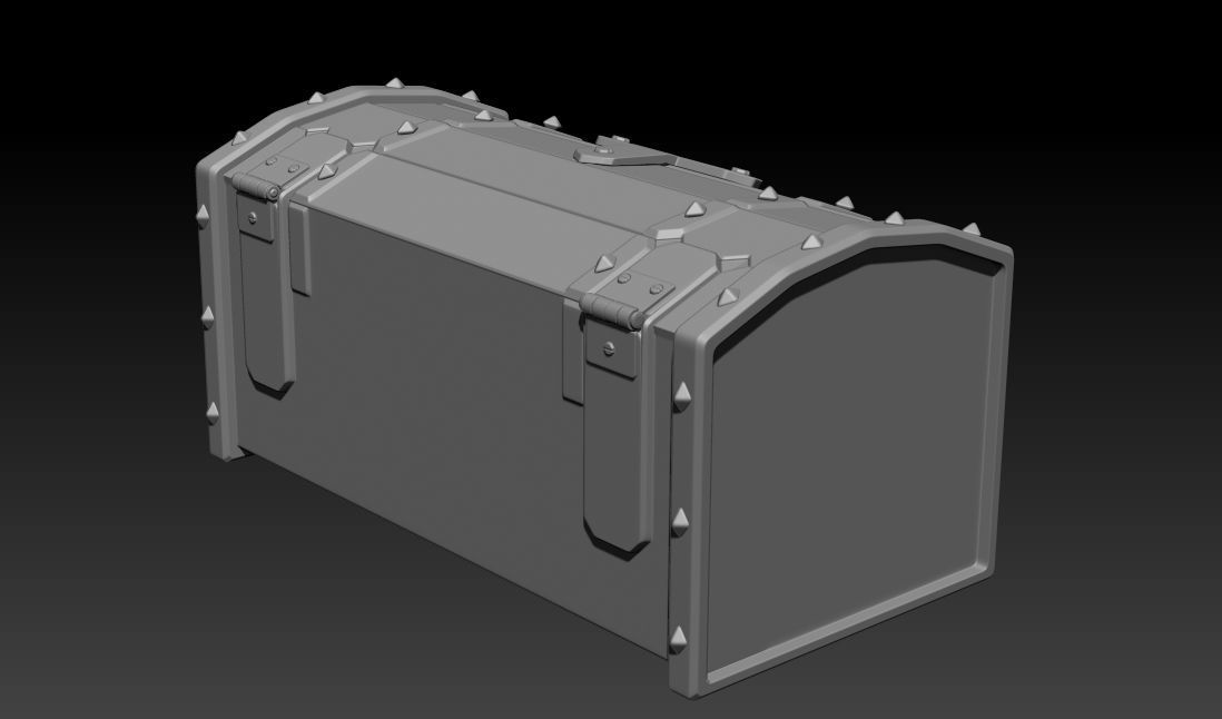 3D model 3D LOW POLY STYLIZED CRUSADER CHEST MODELLING VR / AR / low ...