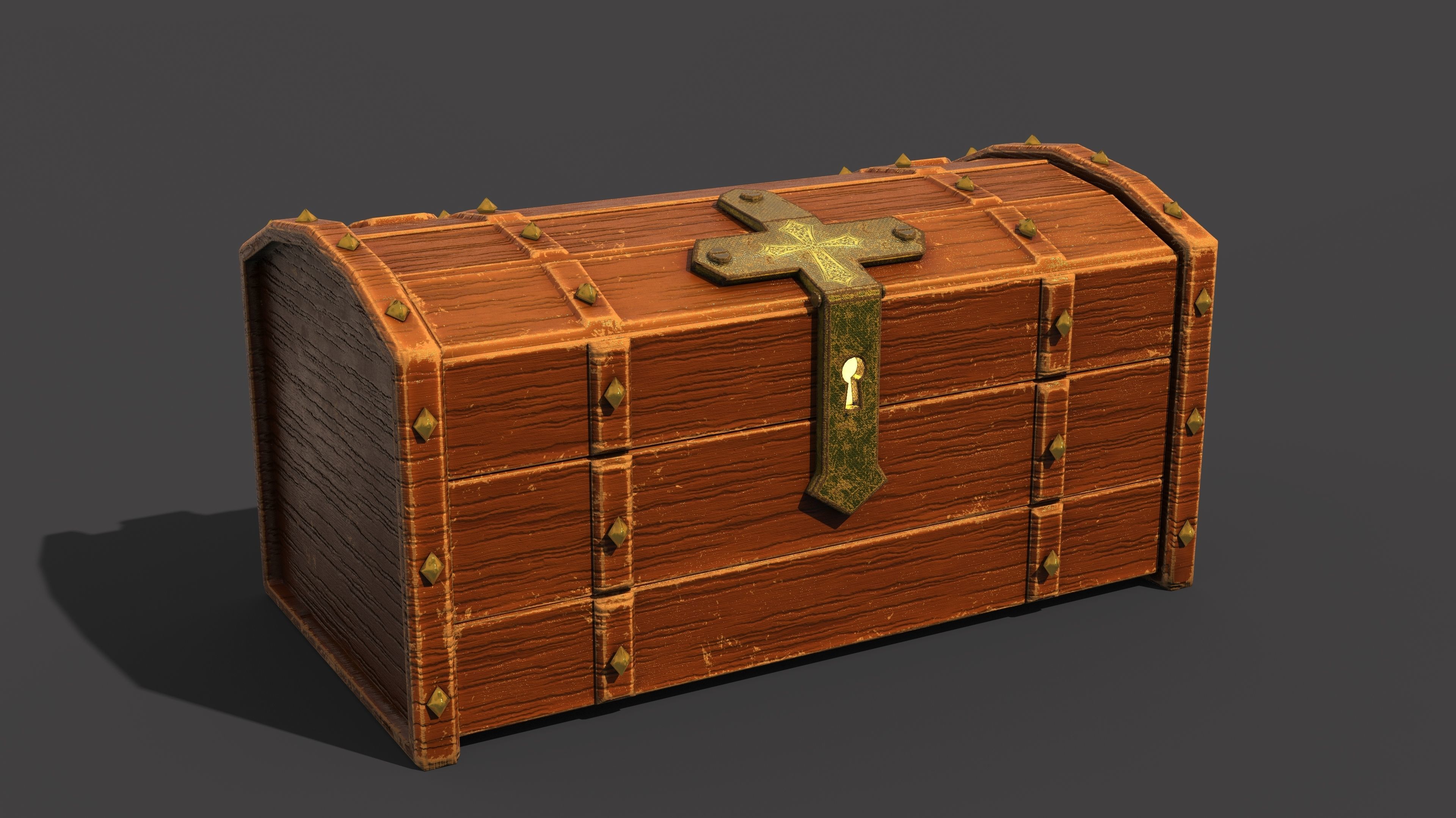 3D model 3D LOW POLY STYLIZED CRUSADER CHEST MODELLING VR / AR / low ...