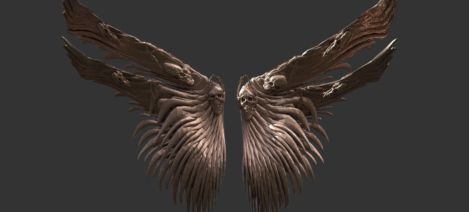 Dark Death scythe Wings 3D model | CGTrader