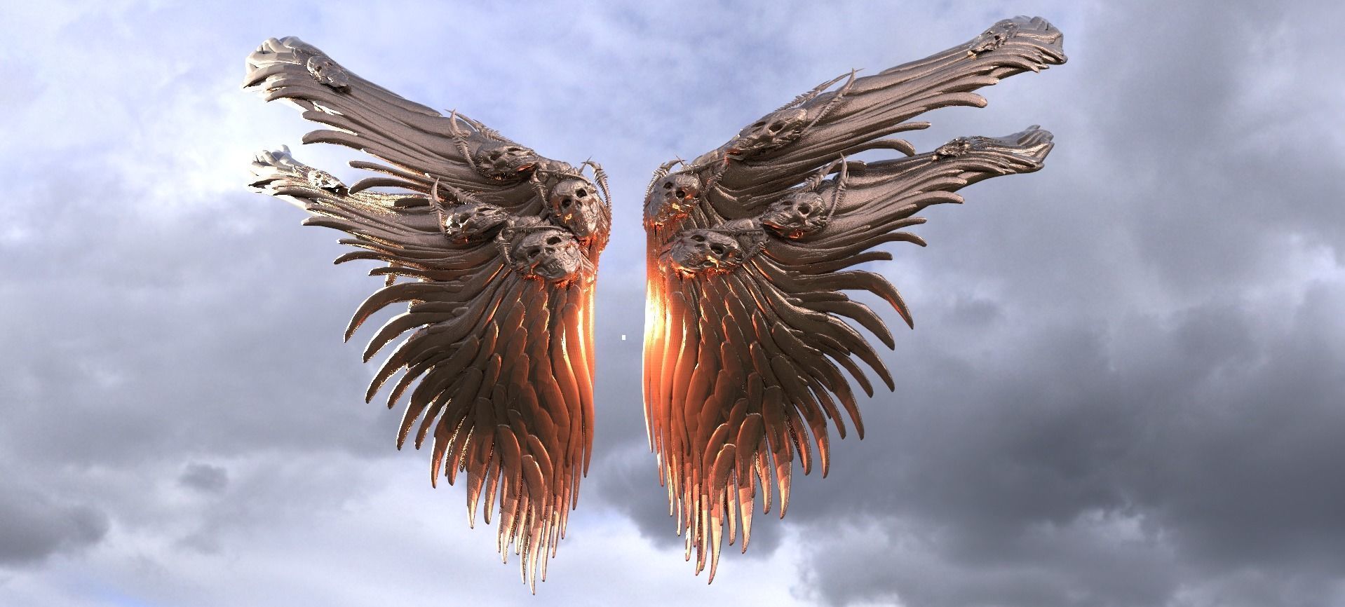 Dark Death Scythe Wings Collection 1 3D model | CGTrader
