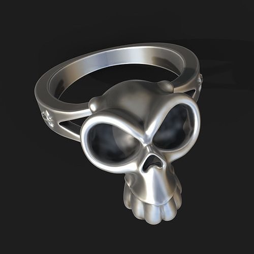 Skull ring and cartoon 3D model 3D printable | CGTrader