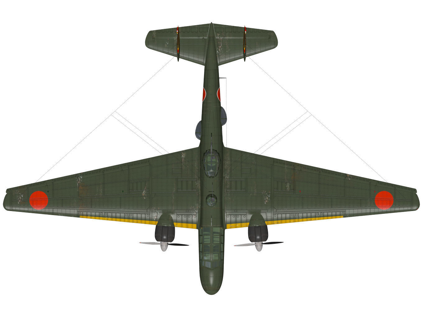 Mitsubishi G3M Nell Type23 3D model | CGTrader
