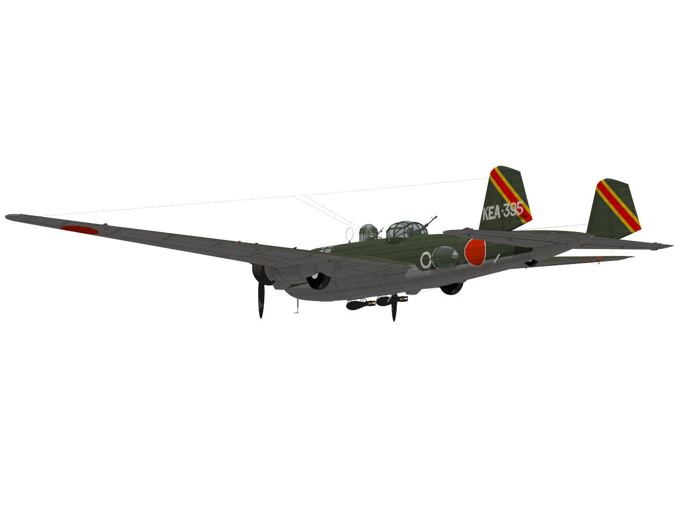Mitsubishi G3M Nell Type23 3D model | CGTrader