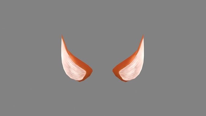 3D model Cartoon fox ears - head decoration VR / AR / low-poly | CGTrader