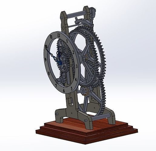 Gear Clock 3D model 3D printable | CGTrader