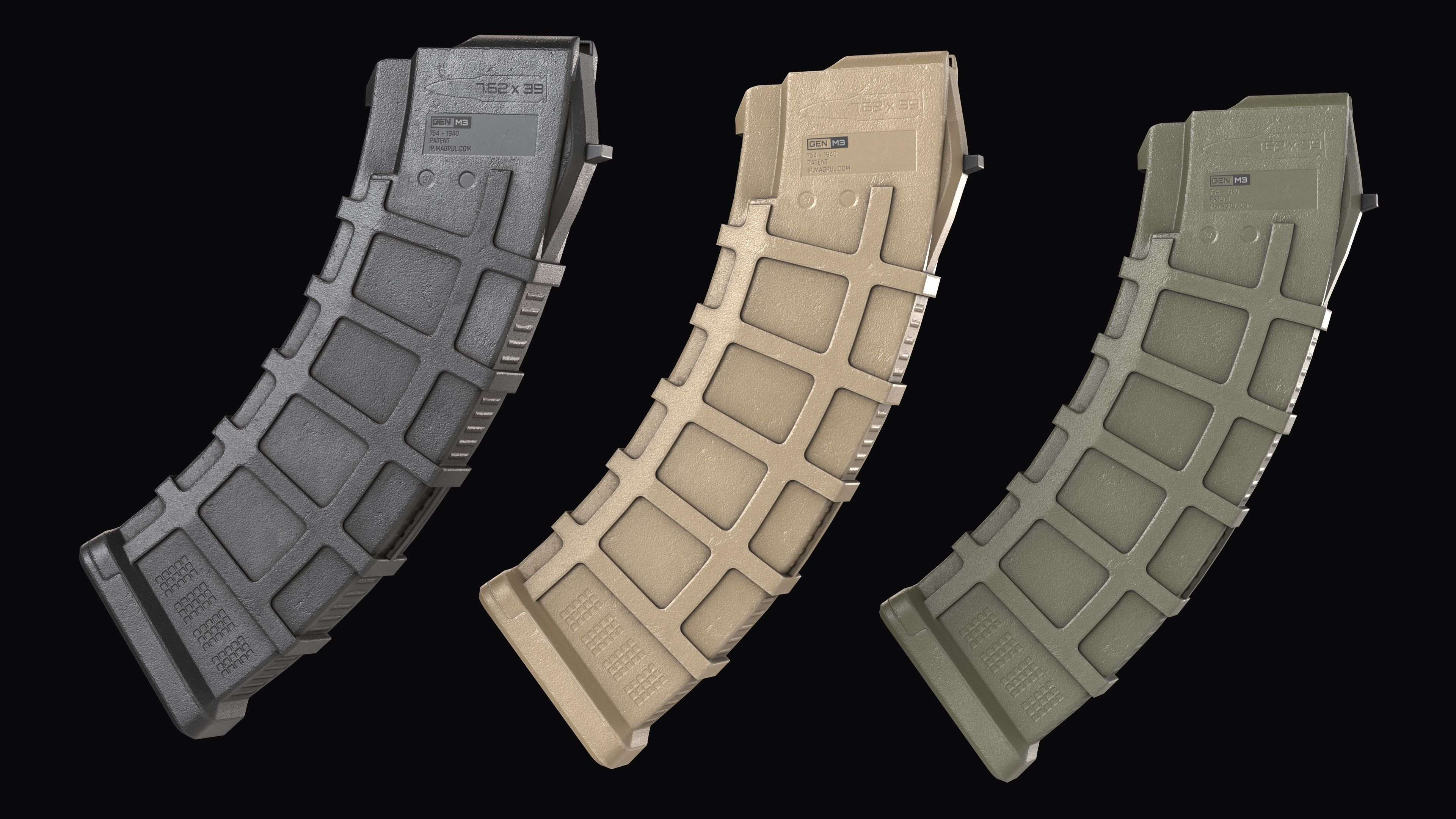 3D model Magazine Magpul PMAG 30 GEN M3 AK AKM VR / AR / low-poly ...
