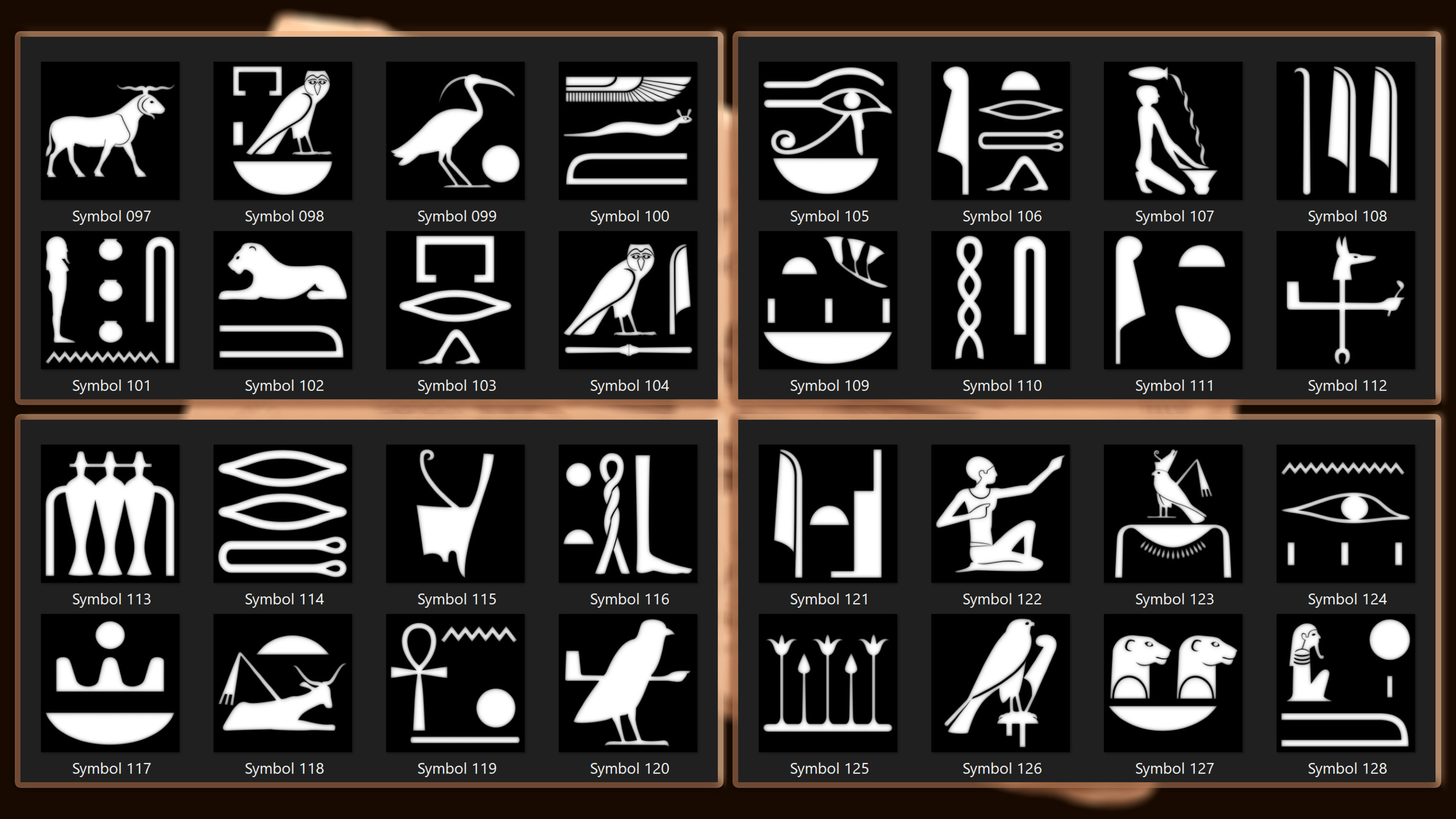 520 Egyptian Ancient symbol Alpha and photoshop brush 3D model | CGTrader