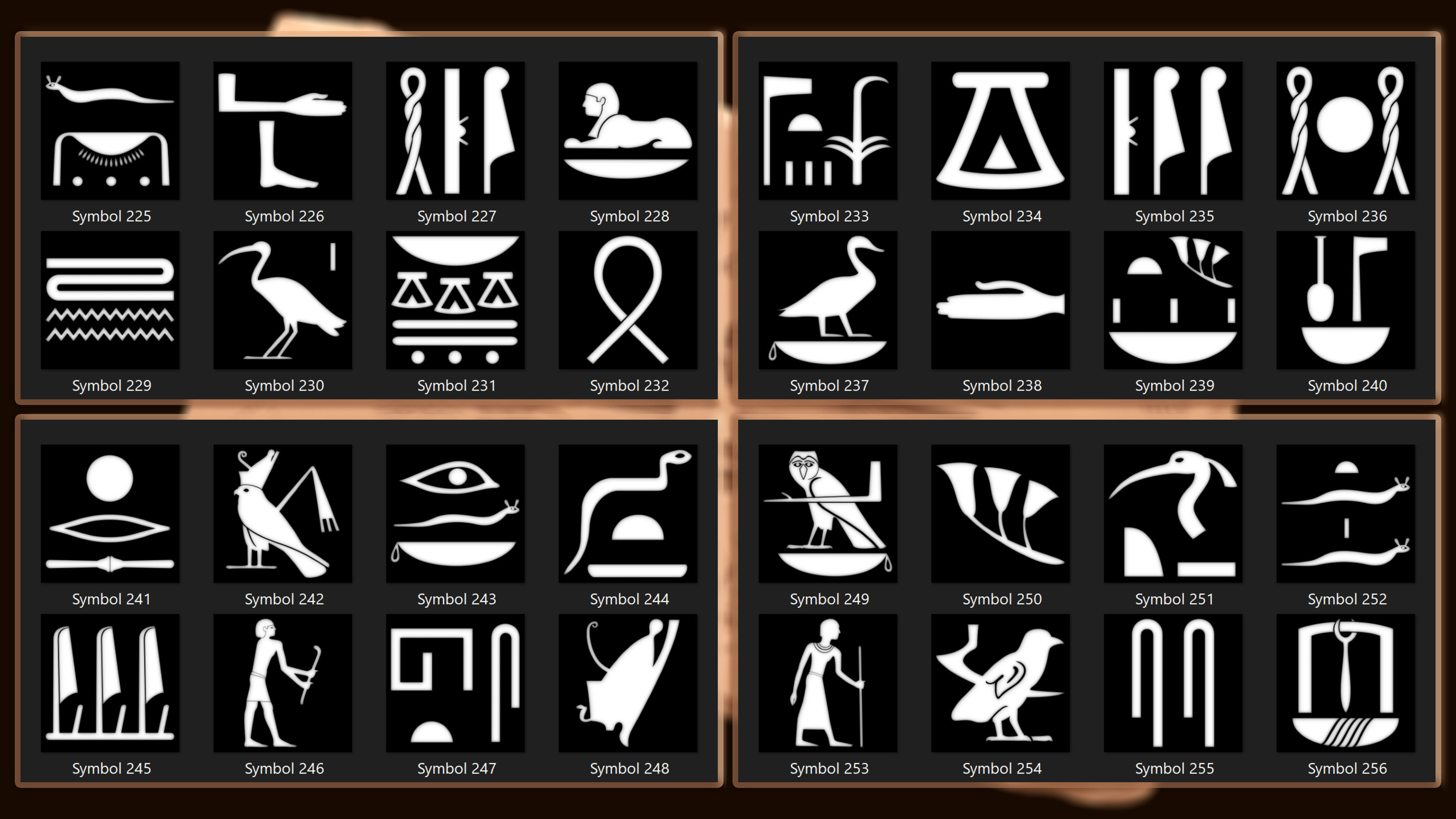 520 Egyptian Ancient symbol Alpha and photoshop brush 3D model | CGTrader