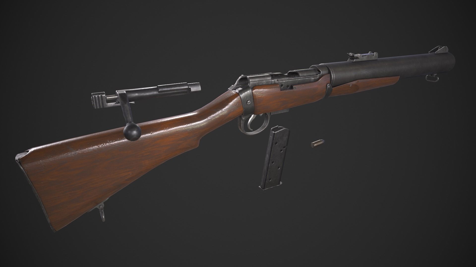 3D model DeLisle Commando VR / AR / low-poly | CGTrader