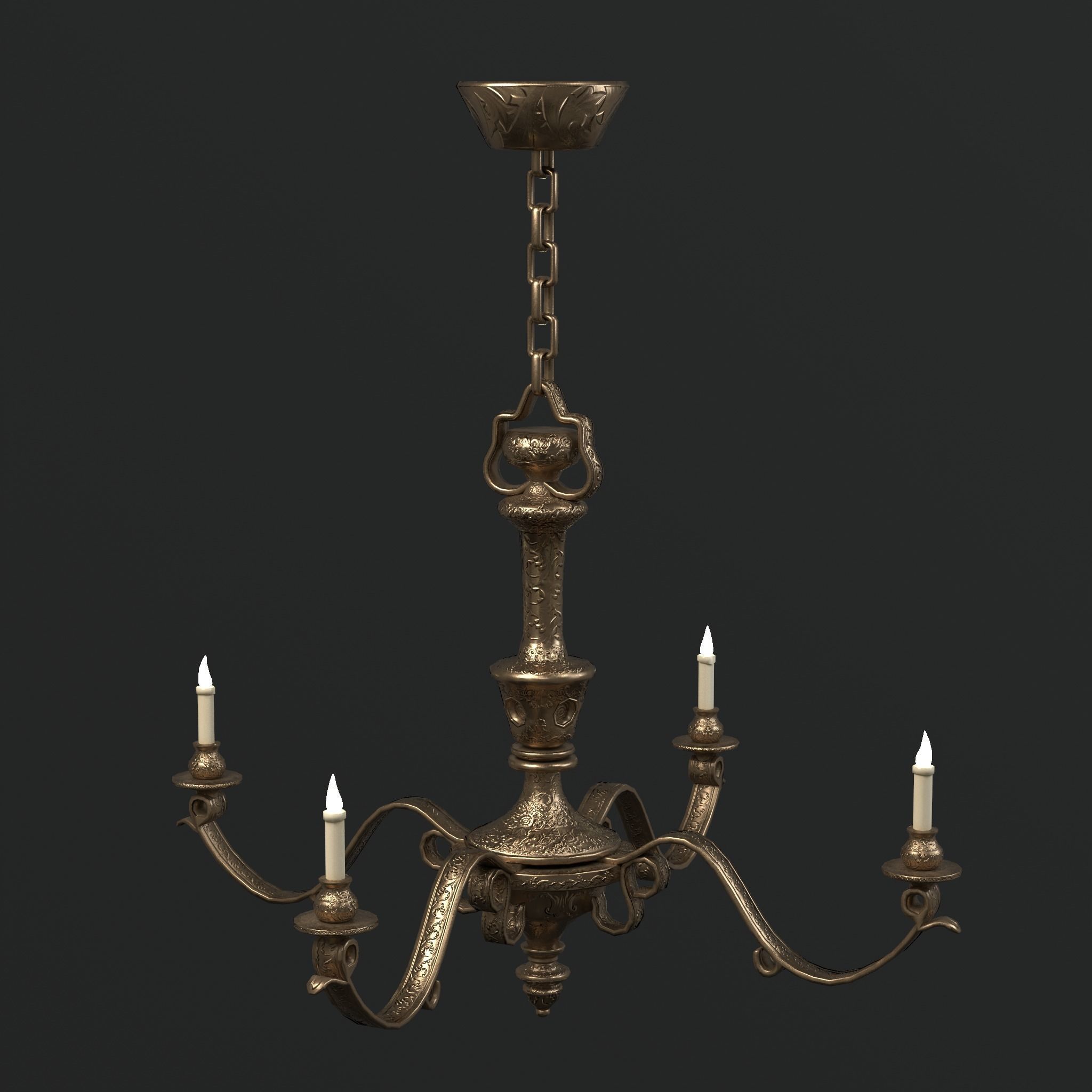 3D model Mid Low Poly Chandelier for Game VR / AR / low-poly | CGTrader
