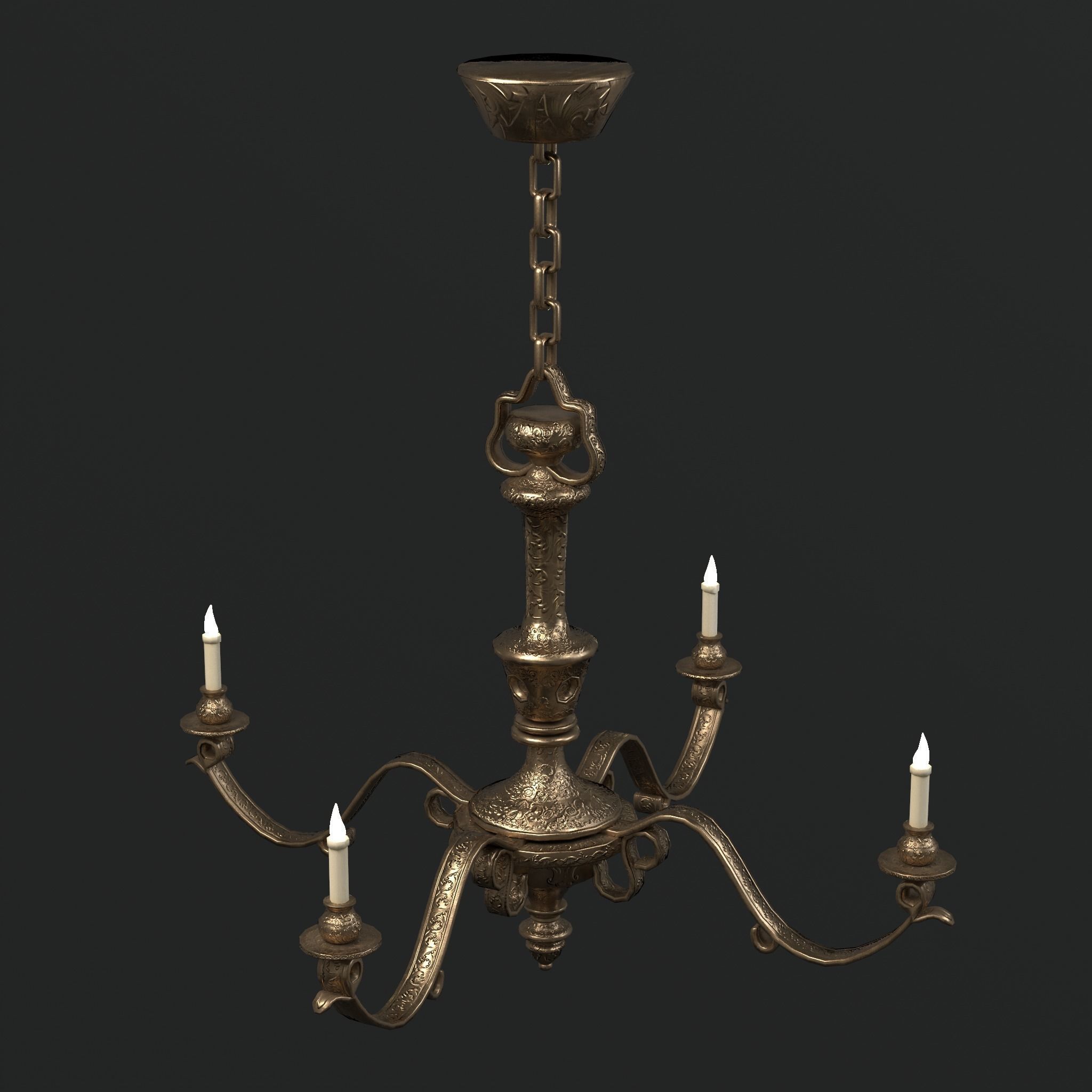 3D model Mid Low Poly Chandelier for Game VR / AR / low-poly | CGTrader