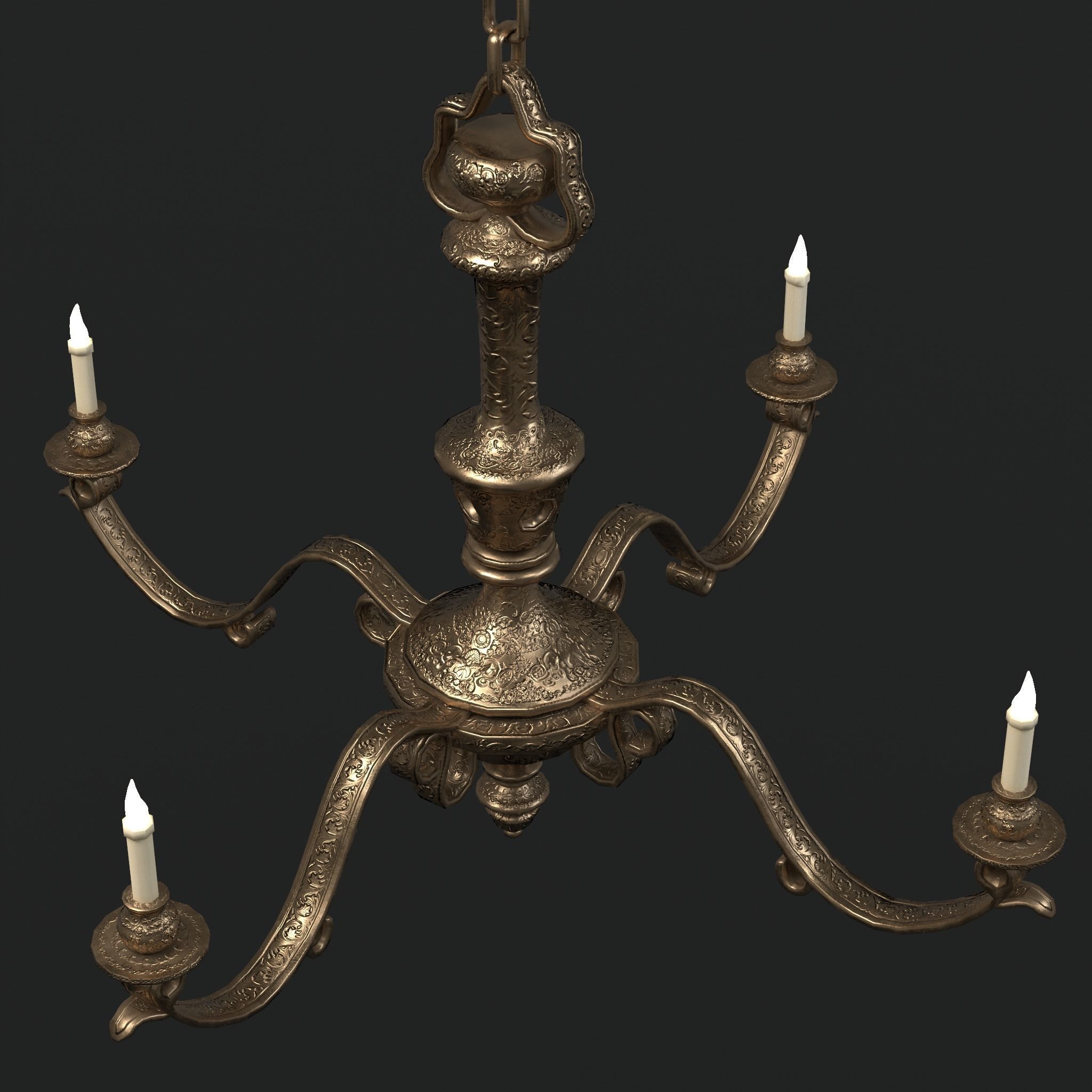 3D model Mid Low Poly Chandelier for Game VR / AR / low-poly | CGTrader