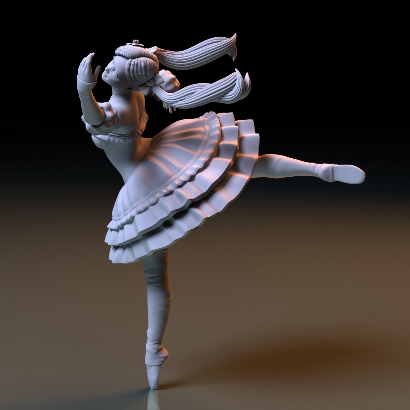 BALLET GIRL IN THE WOODS DIORAMA 3D model 3D printable | CGTrader