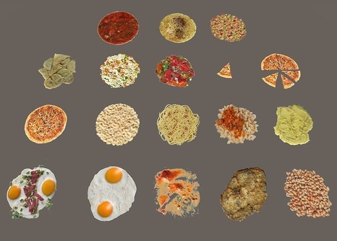 Food decals 3D model | CGTrader