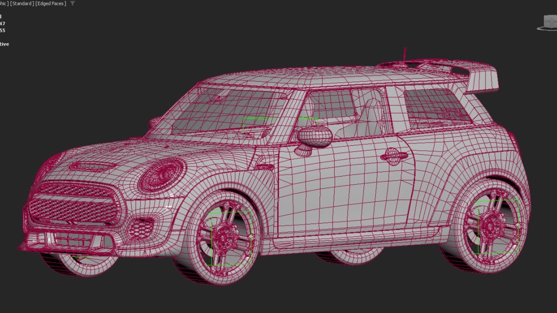 3D model Low poly Mini CooperJCWGP 2020 without logo VR / AR / low-poly ...