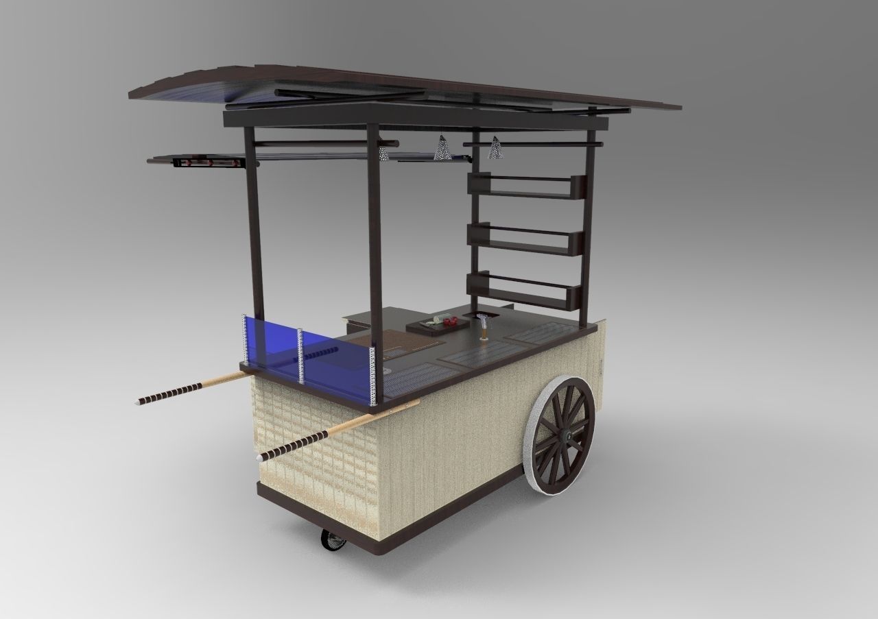 Food cart 3D model | CGTrader