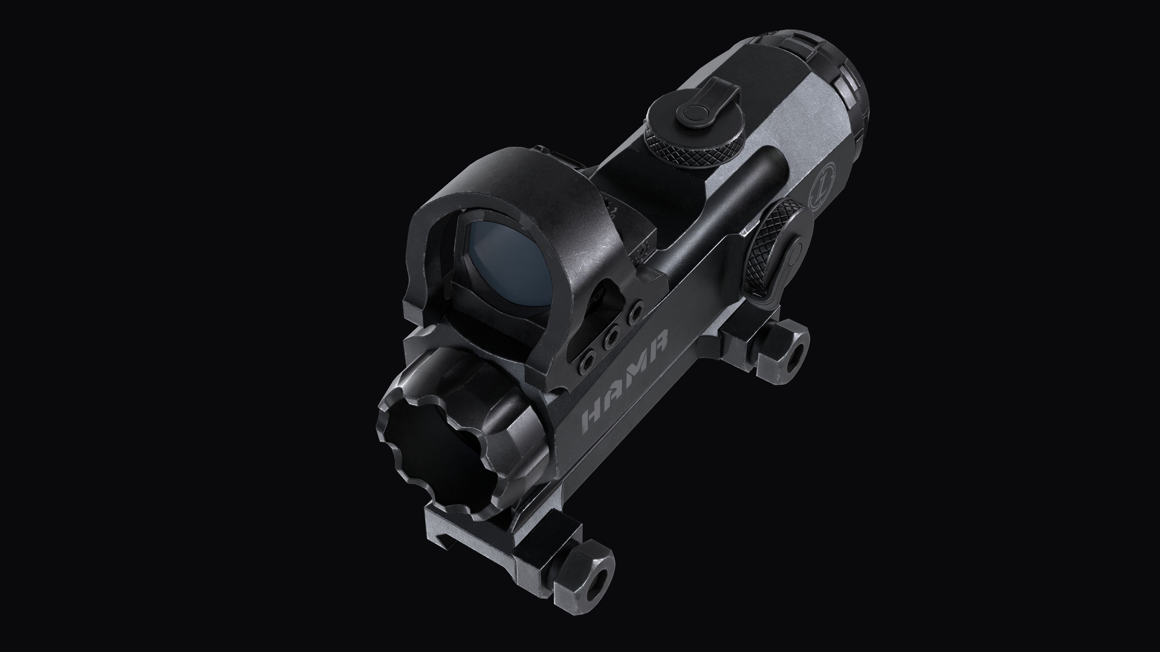 3D model Leupold Mark 4 HAMR Scope with DeltaPoint Red Dot Sight VR / AR / low-poly | CGTrader