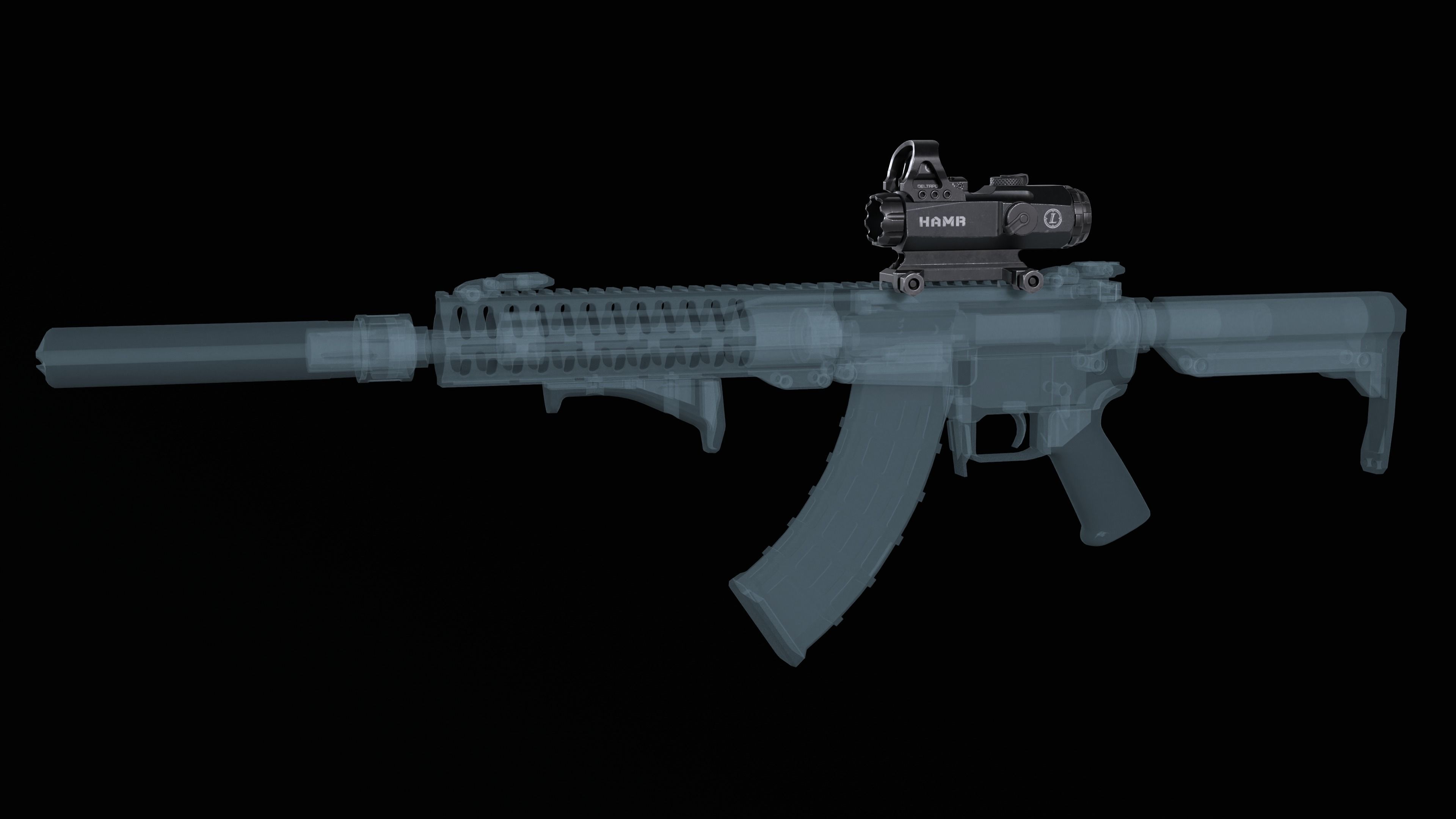 3D model Leupold Mark 4 HAMR Scope with DeltaPoint Red Dot Sight VR / AR / low-poly | CGTrader