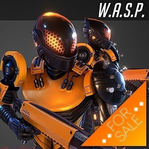 3D model Weaponized Autonomous Sentinel Police VR / AR / low-poly ...