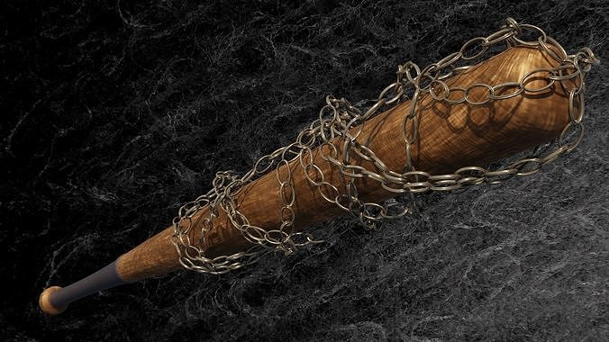 3D model POST APOCALYPTIC MELEE WEAPON CHAINED BAT VR / AR / low-poly ...