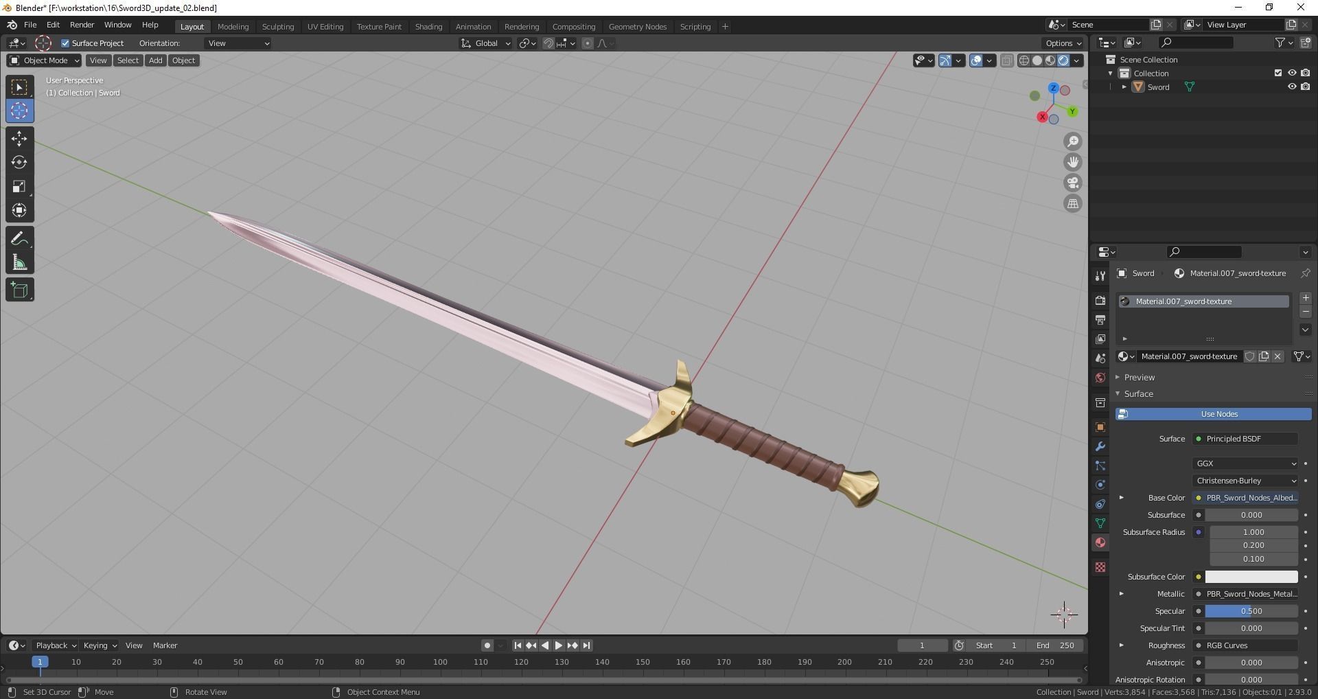 3D model Sword 3D game model VR / AR / low-poly | CGTrader