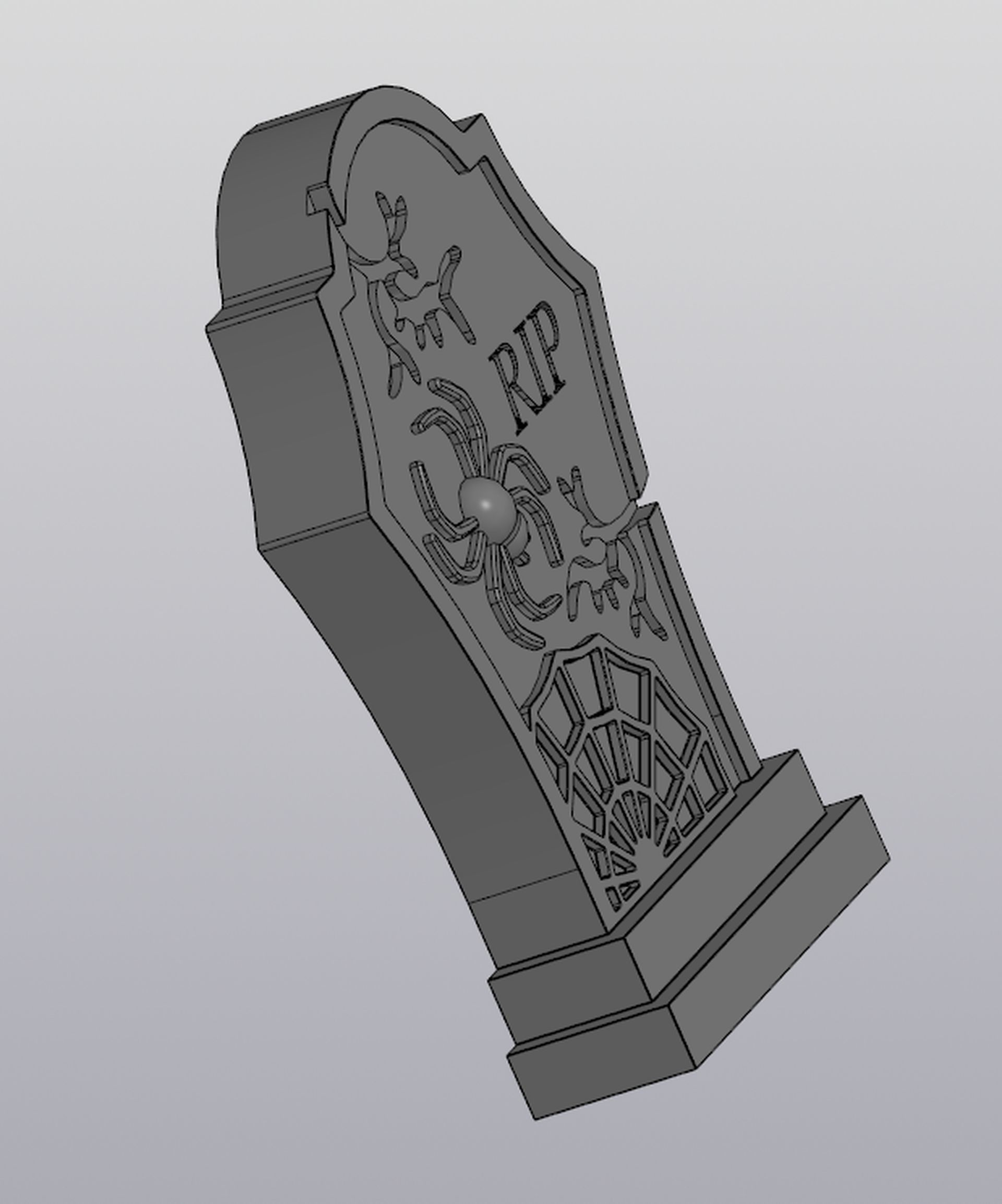 Cracked gravestone Planter Decoration 3D model 3D printable | CGTrader