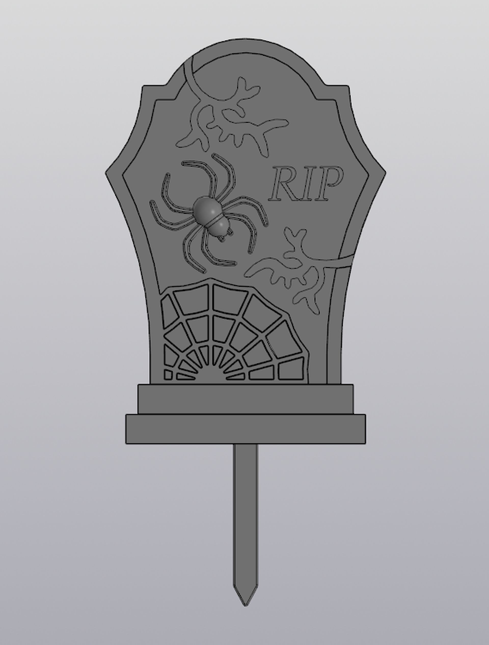 Cracked gravestone Planter Decoration 3D model 3D printable | CGTrader